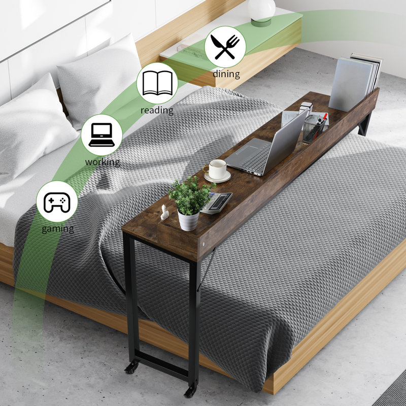 Double bed table on wheels store